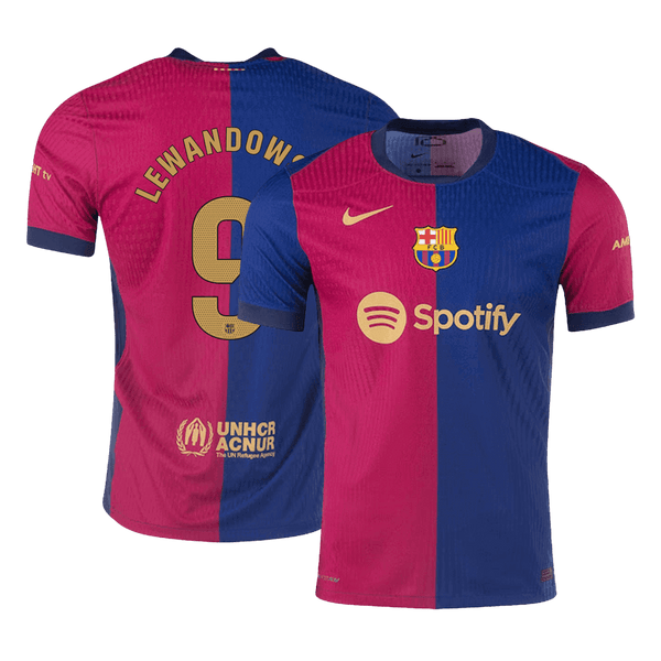 Authentic LEWANDOWSKI #9 Barcelona Home Football Shirt 2024/25- - old